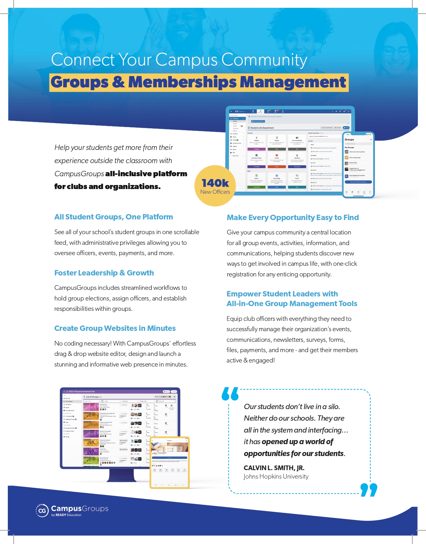 Groups & Membership Management One-Pager | Ready Education